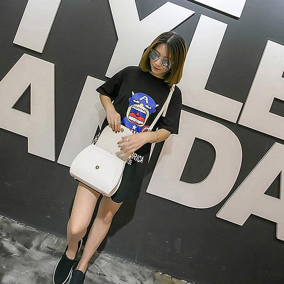 Women Girls Moon Luna Cat Purses Pu Leather Purse Cosplay Messenger Sailor Moon Bag Handbags Shoulder Bags (Type 1 White)