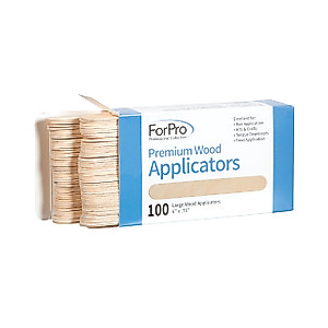 ForPro Professional Collection Premium Wood Applicators, Non-Sterile, Hair Removal Waxing Sticks, Large, 6" L x .75" W, 100-Count