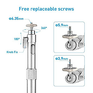 NIERBO Universal Projector Wall Ceiling Mount Hanger 360°Rotatable Head with Extendable Length 11.8 Inch to 19.7 Inch / 11 lbs Load Mounting Bracket