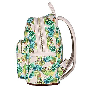 INTIMO Nickelodeon SpongeBob SquarePants Cartoon Pineapple Tossed Print Mini Backpack