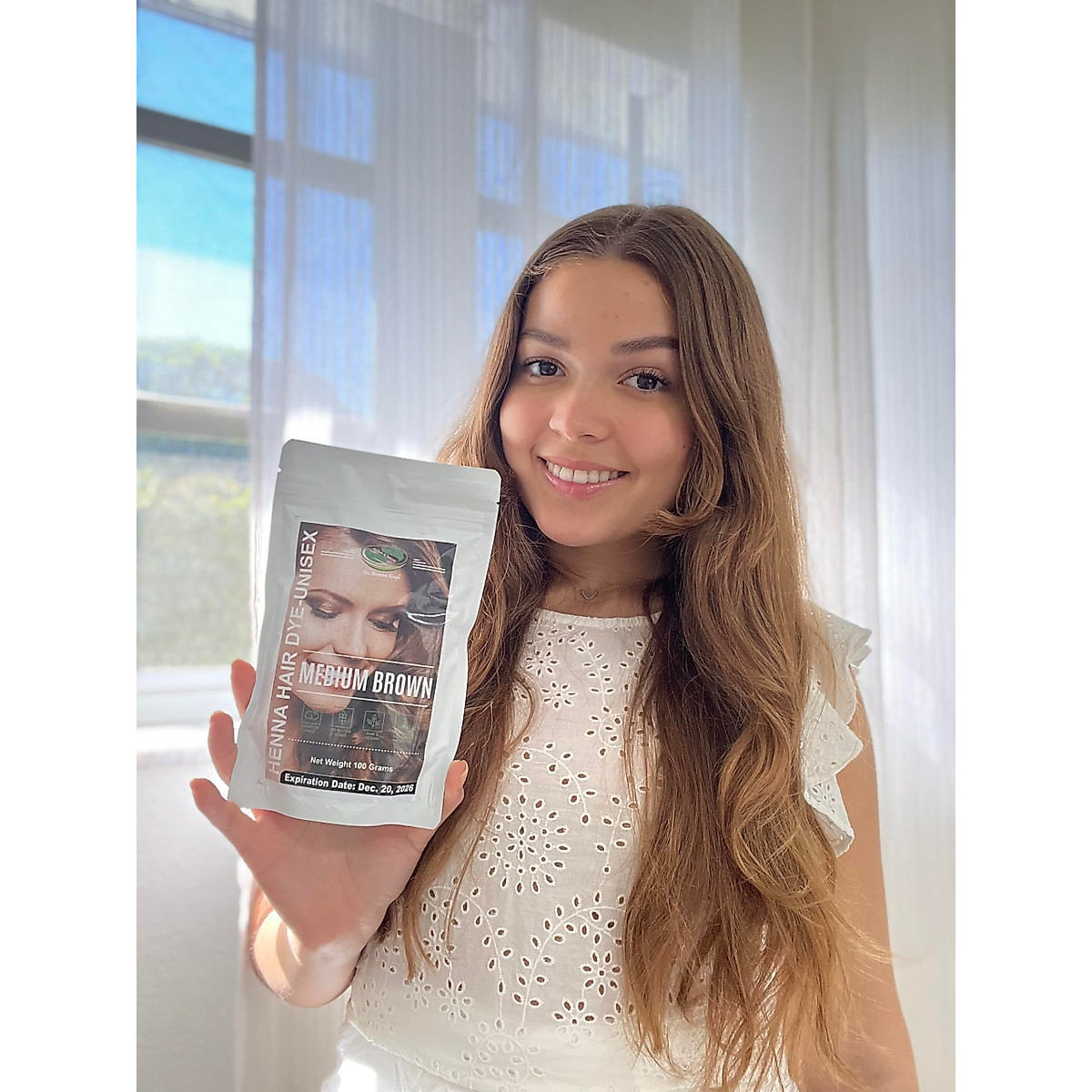 1 Pack Of Medium Brown Henna Hair & Beard Color/Dye 100 Grams - Natural Hair Color, Plant-based Hair Dye - The Henna Guys