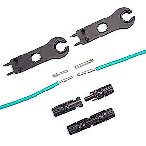 PARON Solar Tools Solar Connectors Tool Solar Crimping Tool with 2pcs Wrench and 6pairs Solar Connectors, Solar Installation Tool Crimping Tool for MC4 Connector 14-10 AWG (2.5-6.0mm²)