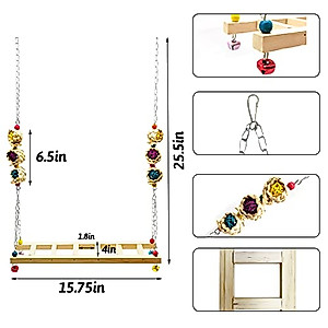 PINVNBY Chicken Toys Set Hens Xylophone Toy with 8 Metal Keys Chook Suspensible Wooden Swing Ladder Chick Veggies Skewer Fruit Holder Hanging Feeder for Chicken Coop Accessories Supplies (Suit 2)