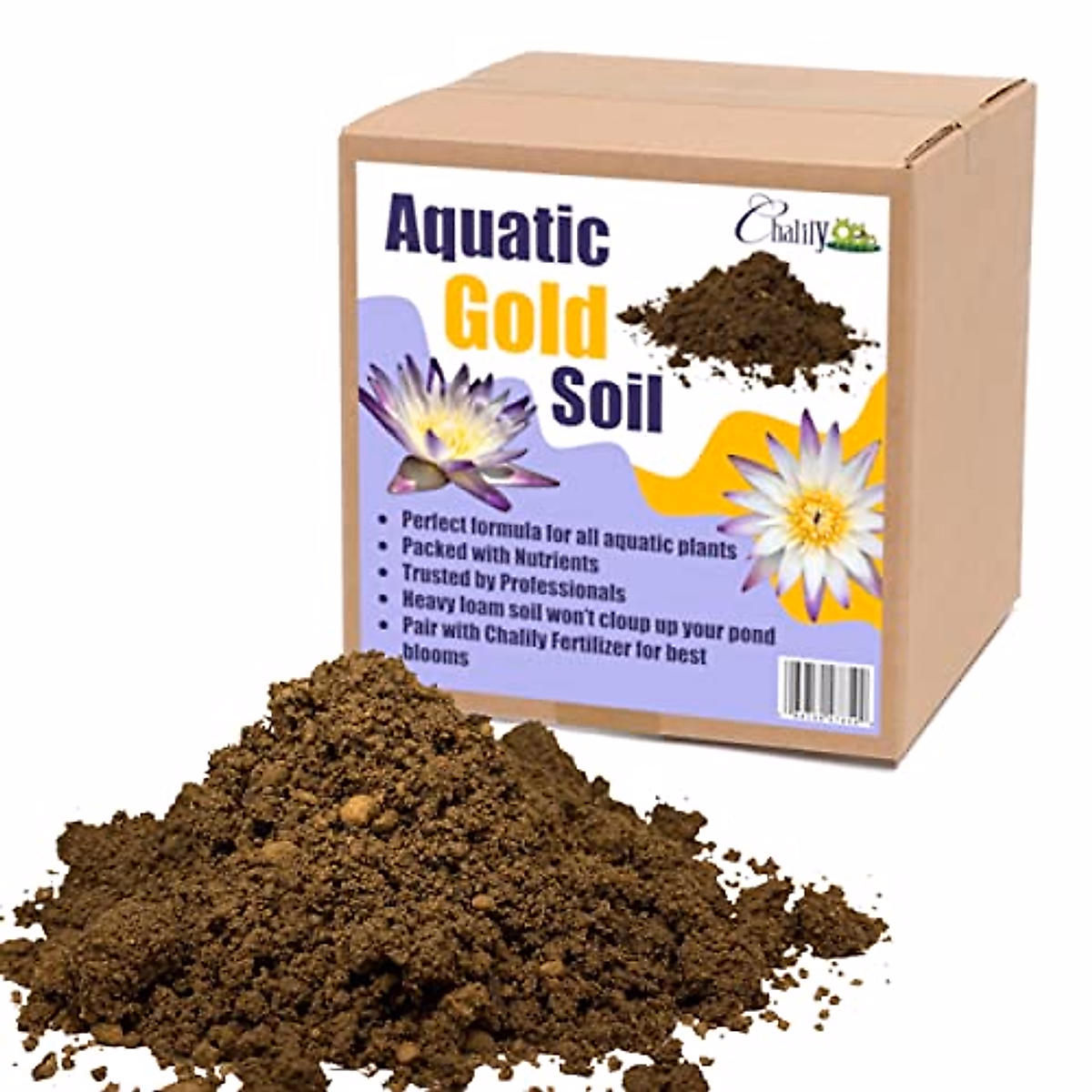 Chalily Aquatic Gold Soil Perfect for Water Lilies, Lotus, and All Aquatic Plants Packed with Nutrients 4 quarts