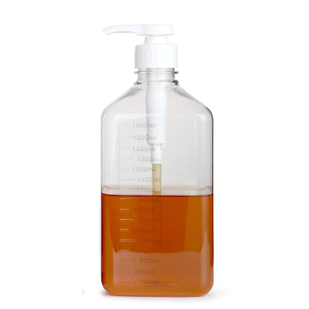 1600ml Simple Press, Pump Bottles syrup dispenser large Condiment Containers Squeeze Bottle ketchup pump Empty Syrup Ketchup Sauces
