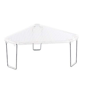 InterDesign Linus Corner Storage Shelf for Kitchen Cabinets, Countertops, Pantries - Clear