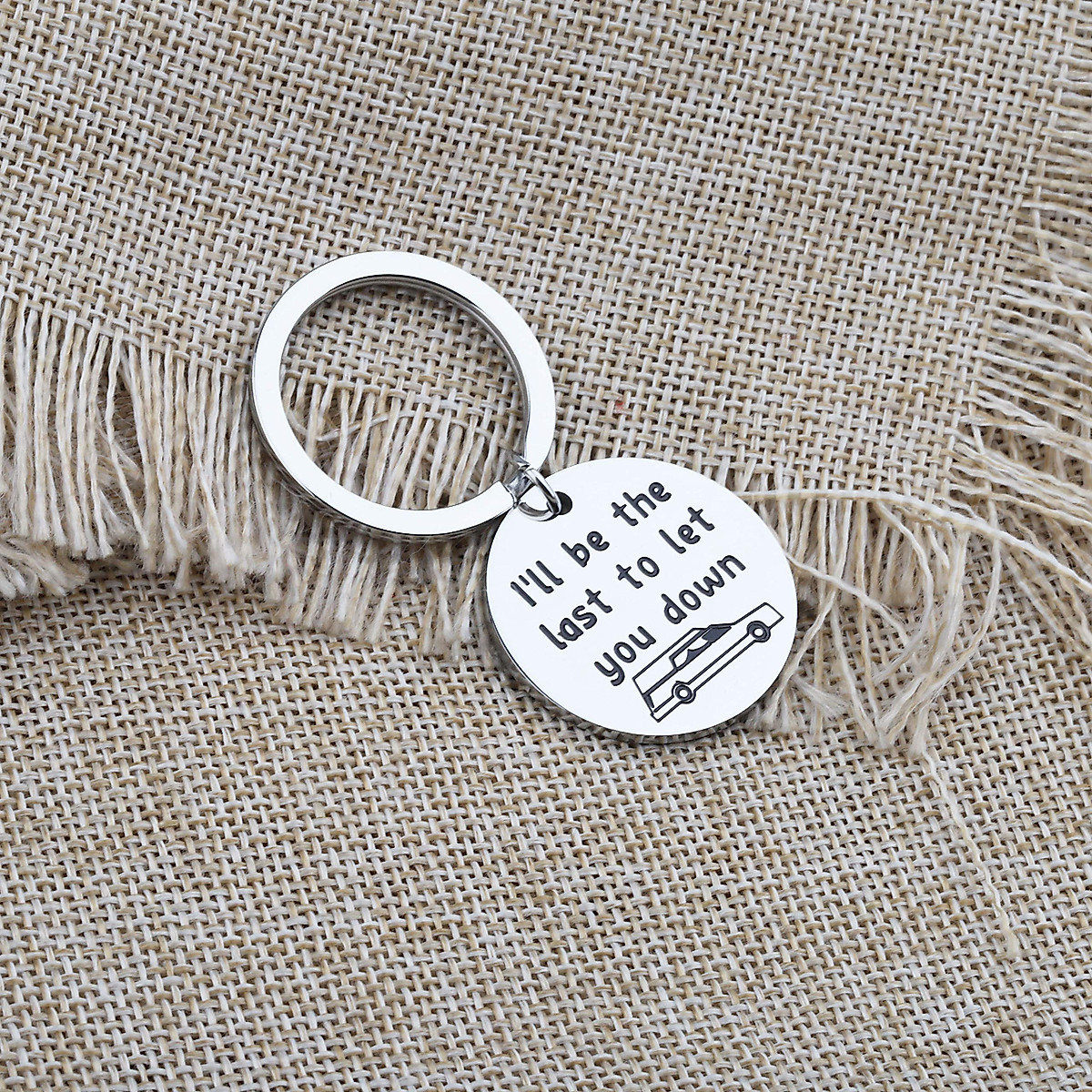 BAUNA Funeral Director Keychain I’ll Be The Last To Let You Down Last Mortician Gift Dark Humor Jewelry Gift for Mortician Friend (Funeral Director Keychain)