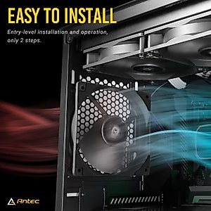Antec PWM PC Fans, 120mm Fan, 4 Pin PWM, 60.4CFM Case Fans, 12V 4 Pin PWM Connector, Computer Fans with 1400 RPM, P12 Series 5 Packs