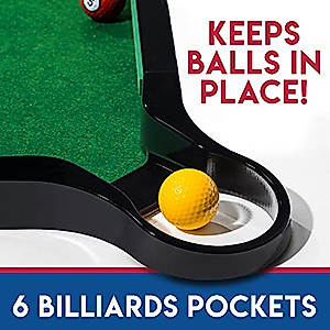 Franklin Sports Billiards Mini Putt Golf - Mini Golf + Pool Combo Game - Fun Indoor + Outdoor Family Game for Kids + Adults - Solo + Multiplayer Game