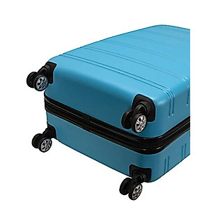Rockland Melbourne Hardside Expandable Spinner Wheel Luggage, Turquoise, 2-Piece Set (20/28)