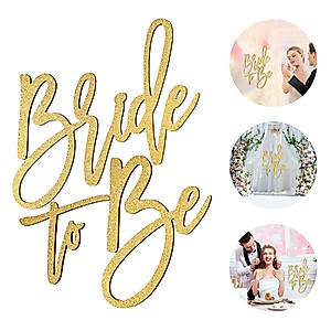 Bride to Be Sign (Gold/Wooden) - Elegant Bridal Shower and Wedding Party Decoration