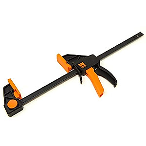 WEN CLR122 12-Inch Heavy Duty Steel Bar Clamps and Spreaders with 2.3-Inch Throat, Two Pack, Black