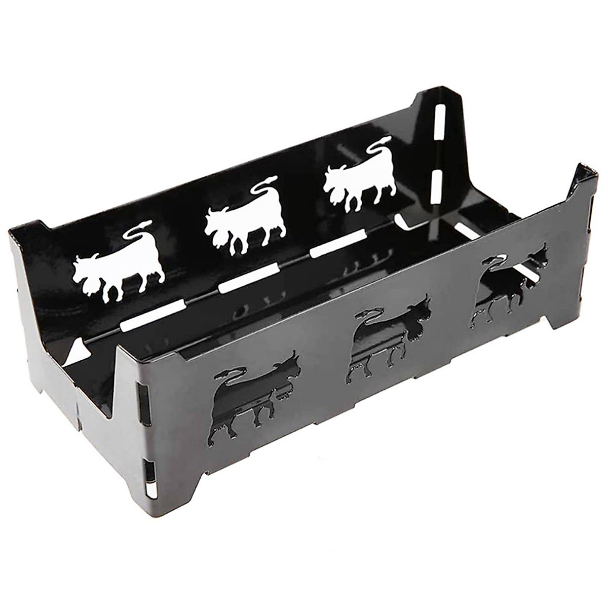 FantasyDay Mini Raclette Set,Portable Foldable Non Stick Rotaster Baking Tray Stove Set,Suitable for Cheese, Meat, Fish, and Vegetables(not included candles)