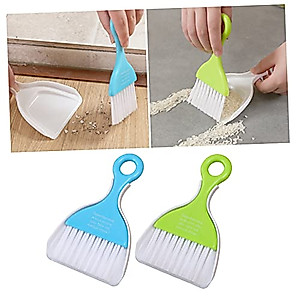 SOESFOUFU 2 Sets Cleaning Tools Small Hand Broom Cleaning Broom Desktop Cleaner Dustpan and Brush Tent Broom Dust Broom Hand Whisk Broom Broom Hand Held Broom Cleaning Dustpan Kid Broom