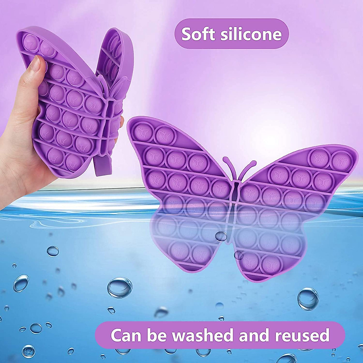 3 Pack Push Bubble Popping Sensory Fidget Toys Set, Special Needs Silicone Stress Reliever Squeeze Toy for School Home Office, Good for Kids Adults Friends Family(Animals Group A-3 Pack)