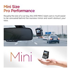 【Bundle: VIOFO A119 Mini 2 + 256GB Card + CPL + HK4 Hardwire Cable + Bluetooth Remote】 VIOFO Mini Dash Cam Front A119 Mini 2, STARVIS 2 Sensor, 2K 60fps/HDR 30fps Voice Control with 5GHz Wi-Fi GPS