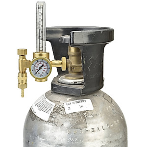 Argon CO2 Regulator - Welding Gas Flowmeter For TIG MIG - Brass Construction Flow Meter For Argon and CO2 Welder Tanks CGA580