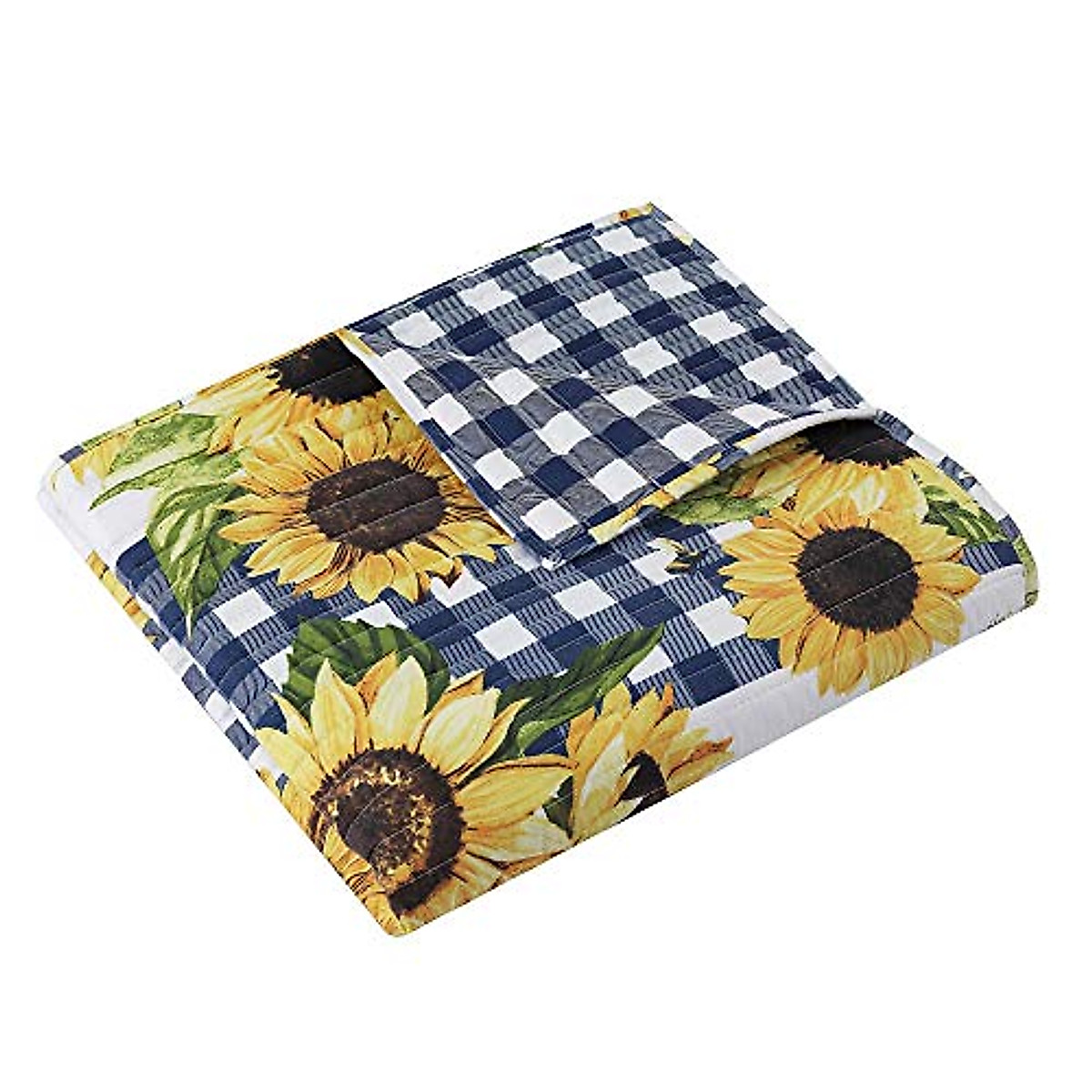 Greenland Home Barefoot Bungalow Sunflower Throw Blanket, 50 x 60-inch, Gold