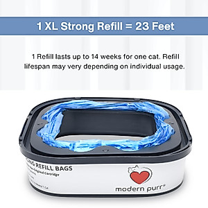 Modern Purr XL Strong Cat Litter Refill Bags, Non-Original Cartridge Compatible with Litter Genie XL, Litter Genie XL+, Litter Genie Standard & Litter Genie Plus Pails, Litter Refill (8 Pack)