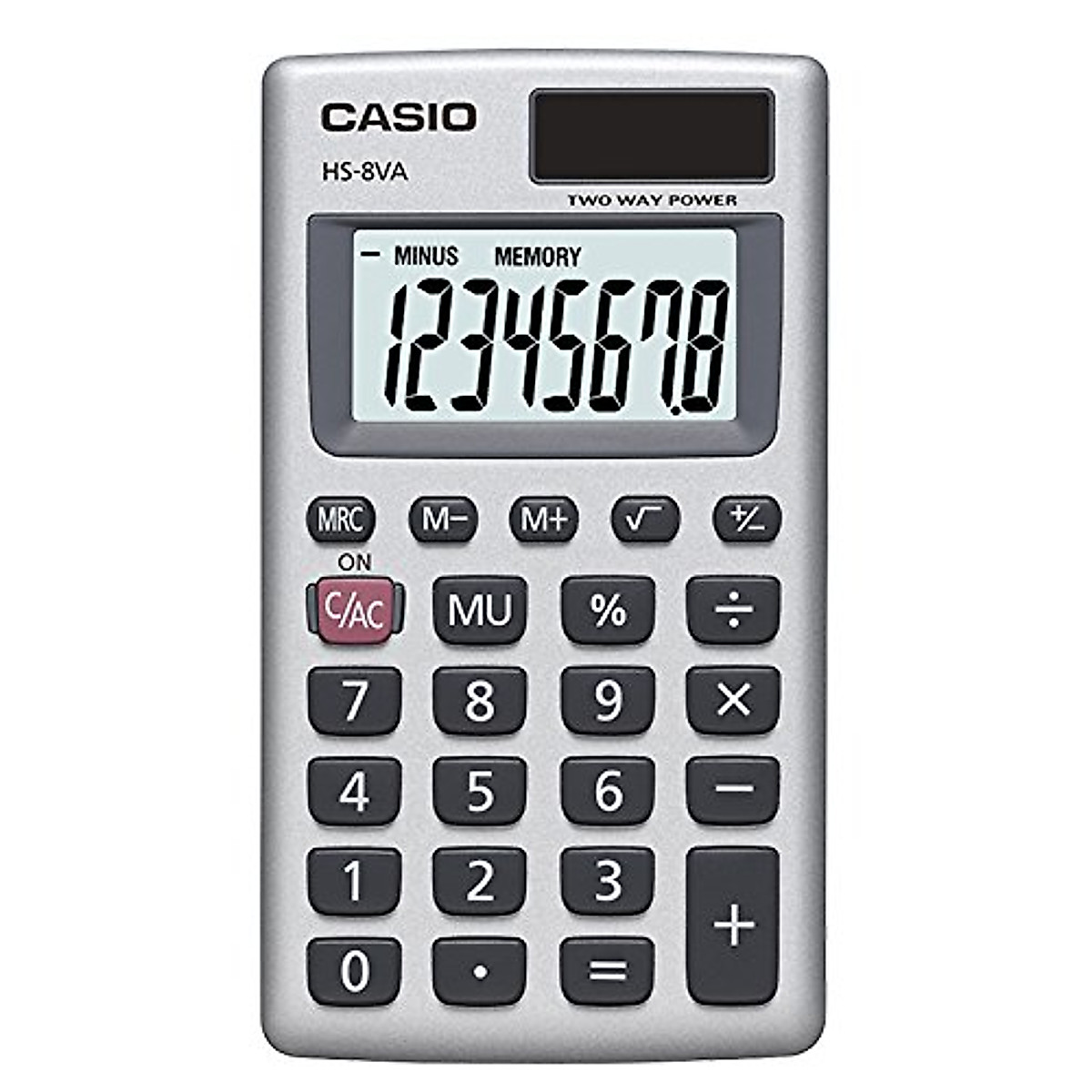 Casio HS-8VA, Solar Powered Standard Function Calculator
