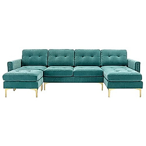 YUNLife&Home Convertible Modular Sectional Sofa,Modern Upholstered L-Shaped Accent Corner Sofá Couch Bed for Living Room Apartment Office Furniture Set