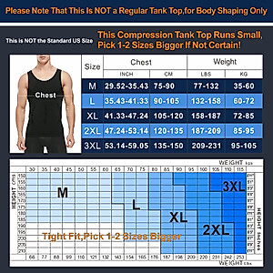 KOCLES Mens Athletic Compression Shirt Slimming Body Shaper Tank Top Abs Abdomen Slim Vest Undershirt (White, Large)