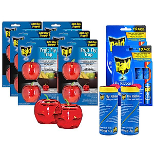 Raid‌ ‌‌Fly‌ ‌Catcher‌‌ ‌‌Tape & Fly Strips Bundle‌ (32‌ ‌Pack)‌ ‌|‌ ‌20‌ ‌Fly‌ ‌Ribbon‌ ‌+‌ ‌12‌ ‌Window‌ ‌‌Fly‌ ‌Trap‌‌‌ ‌for‌ ‌Catching‌ ‌Pesky‌ ‌Insects‌ ‌Indoor/‌ ‌Outdoor