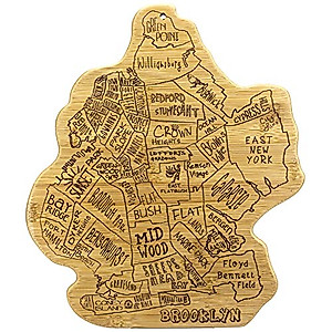 Totally Bamboo Brooklyn City Life Bamboo Serving and Cutting Board, 13-1/2" x 11-3/4"