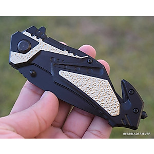 8.25 Inch Mtech Tactical Stainless Steel Open Folding Pocket Knife With Clip Outdoor Survival Hunting Knife for Camping by Survival Steel