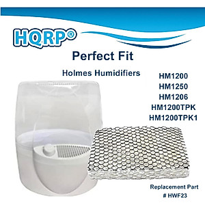 HQRP 2-Pack Wick Filter Compatible with Holmes HWF23CS / HWF23 Filter F Replacement fits HM1200, HM1250, HM1206, HM1200TPK, HM1200TPK1, Bionaire BCM1250 Humidifiers