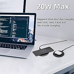 Wireless Charger(2 Pack), ANBBIN 20W Fast Charging Pad Compatible with iPhone14/13/12/11 Series/X/XS/8,Samsung Galaxy S22/S21/S20/S10,AirPods Pro(No AC Adapter)