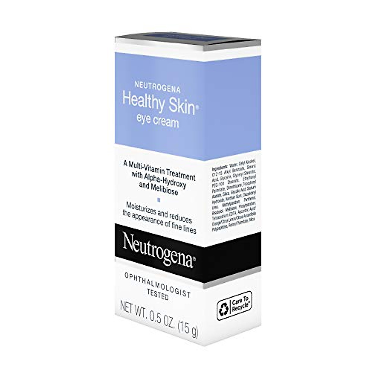Neutrogena Healthy Skin Anti-Wrinkle Eye Cream with Alpha Hydroxy Acid (AHA), Vitamin A and Vitamin B5 - Firming Under-Eye Cream for Wrinkles and Fine Lines, 0.5 oz