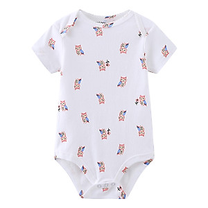 Kiddiezoom Newborn Baby Unisex Cotton Bodysuits Baby Gift 5-Pack Baby Clothes Red