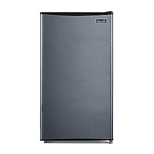 NewAir 3.3 Cu. Ft. Compact Mini Refrigerator with Freezer in Gray, Can Dispenser and Energy Star, Perfect for Dorm Rooms, Bedrooms, Home Offices, and RV Vans