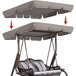 Patio Swing Canopy Replacement, 420D All Weather Protection Deluxe Waterproof UV, Outdoor Swing Canopy Replacement