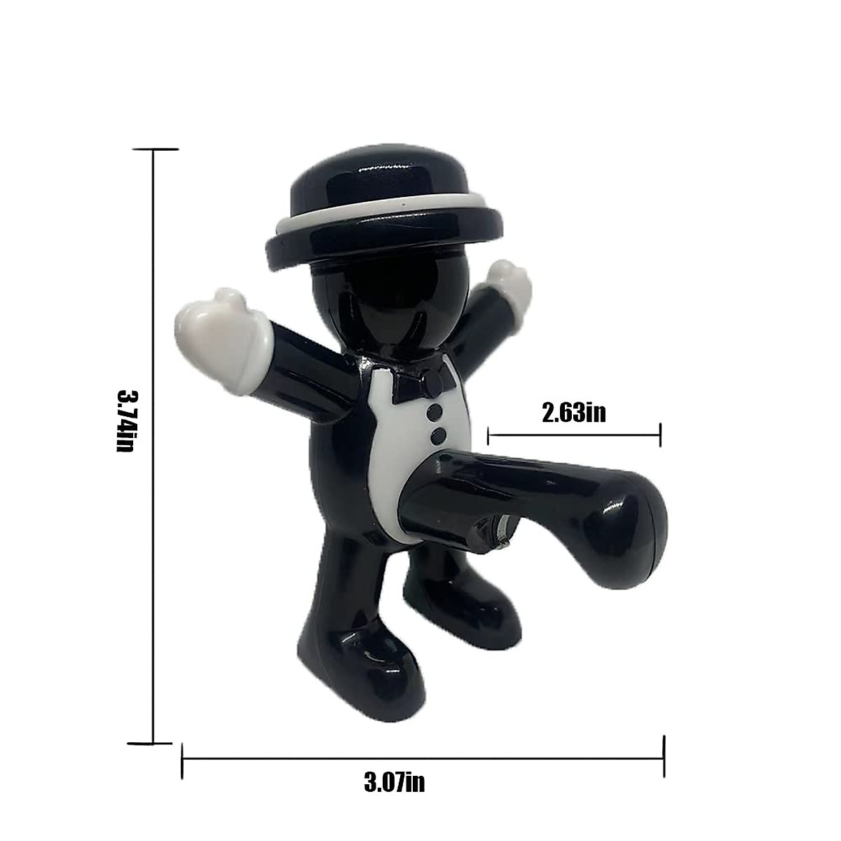 2 Pack Gentleman Bottle Openers, Unique Beer Beverage Bottle Opener for Home, Bar and Restaurant Per Box(Metal)