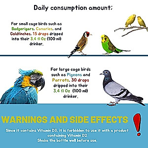 VHD MyBird Nova Multivitamin for Cage Birds - for Budgerigars, Domestic Canary, Parrots, Goldfinches and Pigeons, Big and Little Cage Birds, Vitamin Supplement for Birds, 2 Pack – (60 ml) 2 Ounce