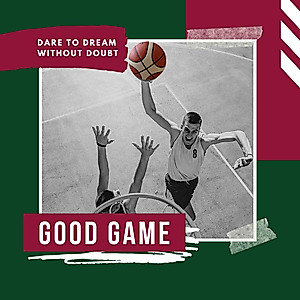 BMP WINNING IS A HABIT Basketball Size 7 - Suitable for Male and Female Basketball Players Aged 13 Years and up - Official Weight Specifications with a Circumference of 29.5 (75cm)