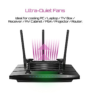 novonest 120mm Fan,USB Powered Fans Quiet computer cooling 5v Fan,Black,for PC/Xbox/Playstation/TV Box etc.,U1203