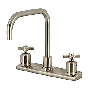 Kingston Brass FB2148ZX Millennium 8" Centerset Kitchen Faucet, Brushed Nickel