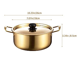 Hemoton Pots Camping Pot Stainless Steel Noodle Pot Kitchen Food Storage Pot Handheld Cooking Noodle Pot Korean Ramen Sauce Pan Sauce Pan Sauce Pan Sauce Pan Sauce Pan Sauce Pan