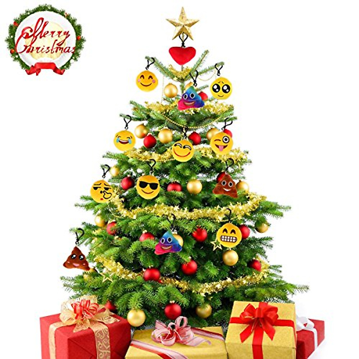 Dreampark 80 Pack Mini Emoticon Keychain Plush, Party Favors for Kids, Valentine's Day Gifts/Birthday Party Supplies, Emoticon Gifts Toys Carnival Prizes for Kids 2" Set of 80