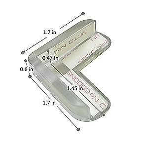 Clear Corner Guards(12 Pack),Table Corner Protectors,Clear Edge Bumpers,High Resistant Adhesive Gel,Corner Protector for Baby,Kids,Furniture,Cabinet,Glass,Coffee Table,ect.