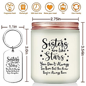 Volufia Sister Gifts from Sister - Sister Birthday Gifts, Gifts for Sister - Mother's Day Christmas Candles Gifts for Women, Big Sister, Little Sister, Sisters in Law - Funny Lavender Scented Candle