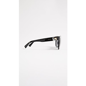 Versace VE 4346 GB1/87 Black Plastic Round Sunglasses Grey Classic Lens