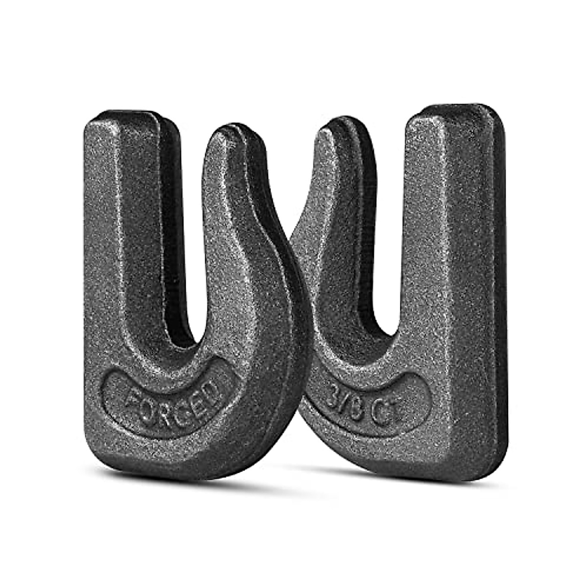 6Pcs Weld-On Chain Hook, 3/8 Inch Grade 70 Clevis Grab Hooks for Tractor Bucket, Heavy Duty Grab Hook Weldable for Chain Pulling and Lifting, Forged Steel Weld Hooks for Rigging/Forklift Trailer