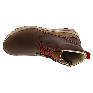 UGG K Canoe III Weather Sneaker, Walnut/Samba RED Leather, 5 US Unisex Big Kid