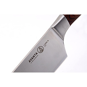 Messermeister Avanta 10-Piece Pakkawood Knife Block Set - German X50 Stainless Steel - Includes 4 Speciality Knives, Heavy-Weight Fork, 4 Steak Knives & Magnetic Knife Block