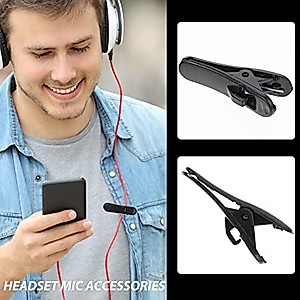 Earphone Mic Cord Clip:Headphone Mount Cable Clothing Clip Fixing Earphone/Microphone Cord for 1.5mm Diameter Round Wire,100 pcs