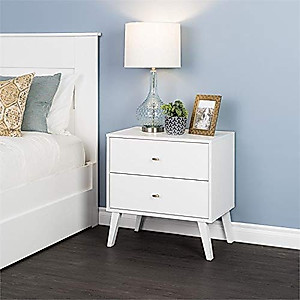 Prepac Milo 2-drawer Nightstand, White